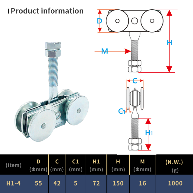 Heavy Duty Steel Hanging Door Trolley from China manufacturer ...